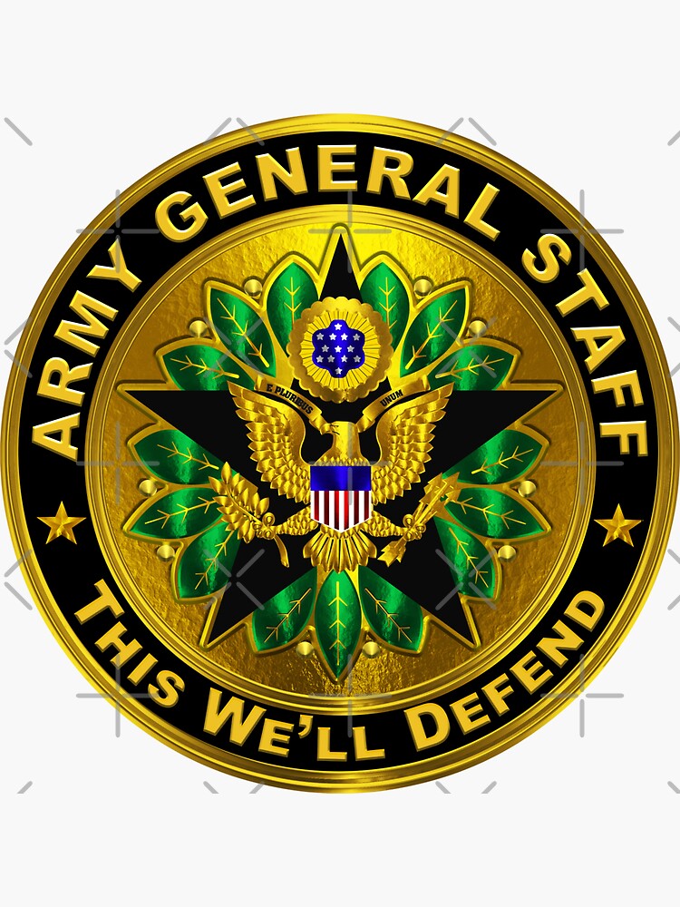 "U.S. ARMY GENERAL STAFF BADGE" Sticker for Sale by SoldierAlways ...