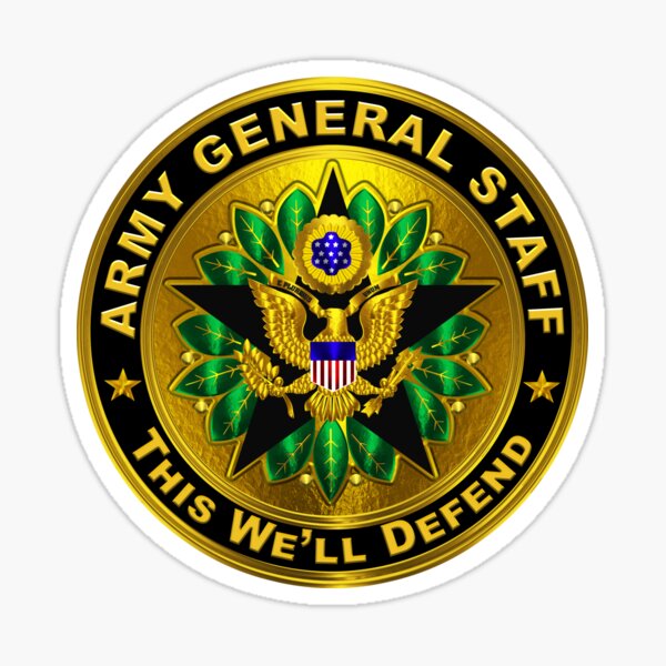 "U.S. ARMY GENERAL STAFF BADGE" Sticker for Sale by SoldierAlways ...