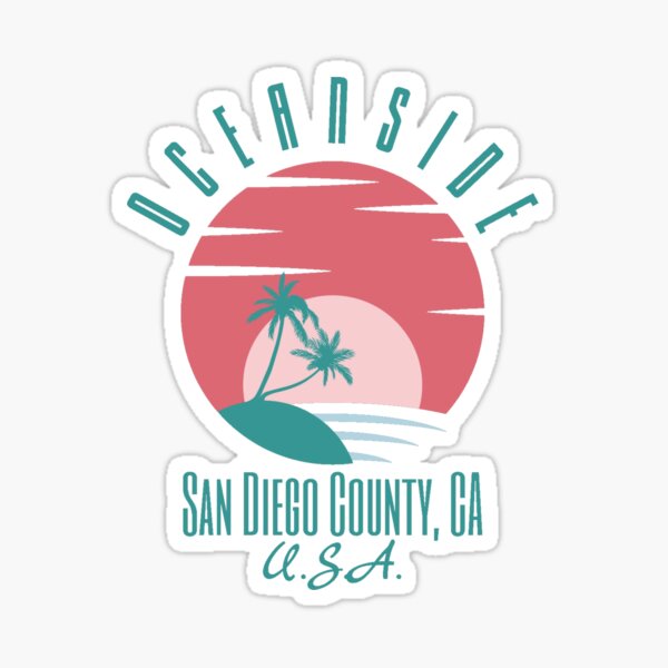 "Retro Eighties Oceanside San Diego County California U.S.A.- Pastel ...