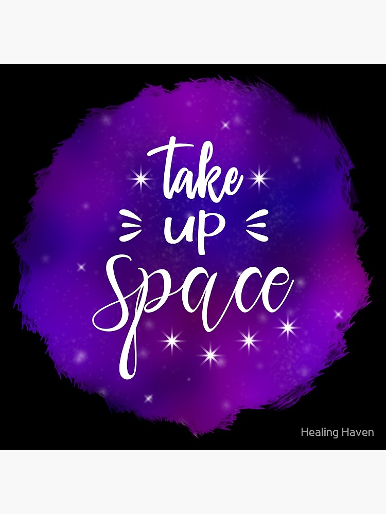 "Take up space plus size round body positivity sticker" Poster for Sale ...