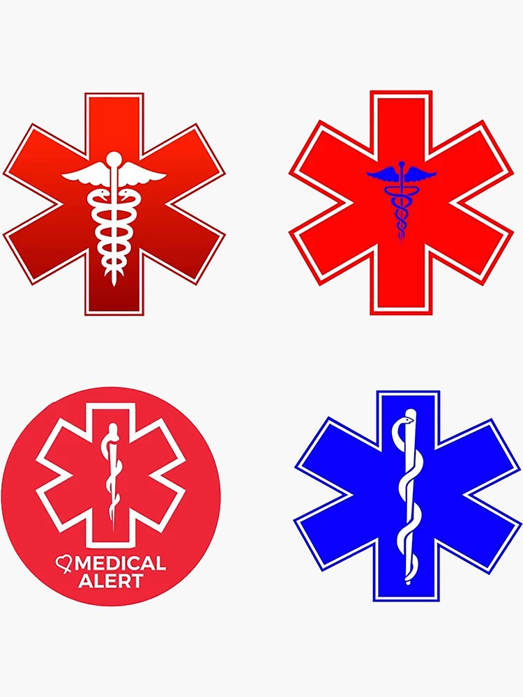 "Red Cross Medical Car Decals Stickers" Sticker for Sale by 1guy1girl ...