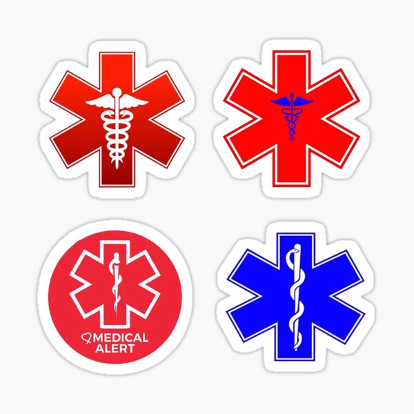 "Red Cross Medical Car Decals Stickers" Sticker for Sale by 1guy1girl ...