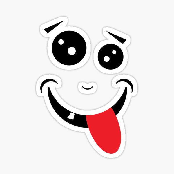 "funny face" Sticker by Graphics1shop | Redbubble