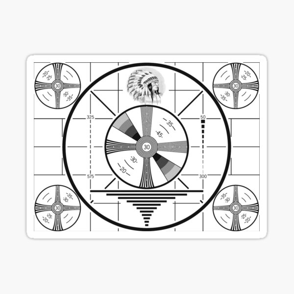 "Retro CNBC 1950s Television Test Pattern with Native American Detail ...