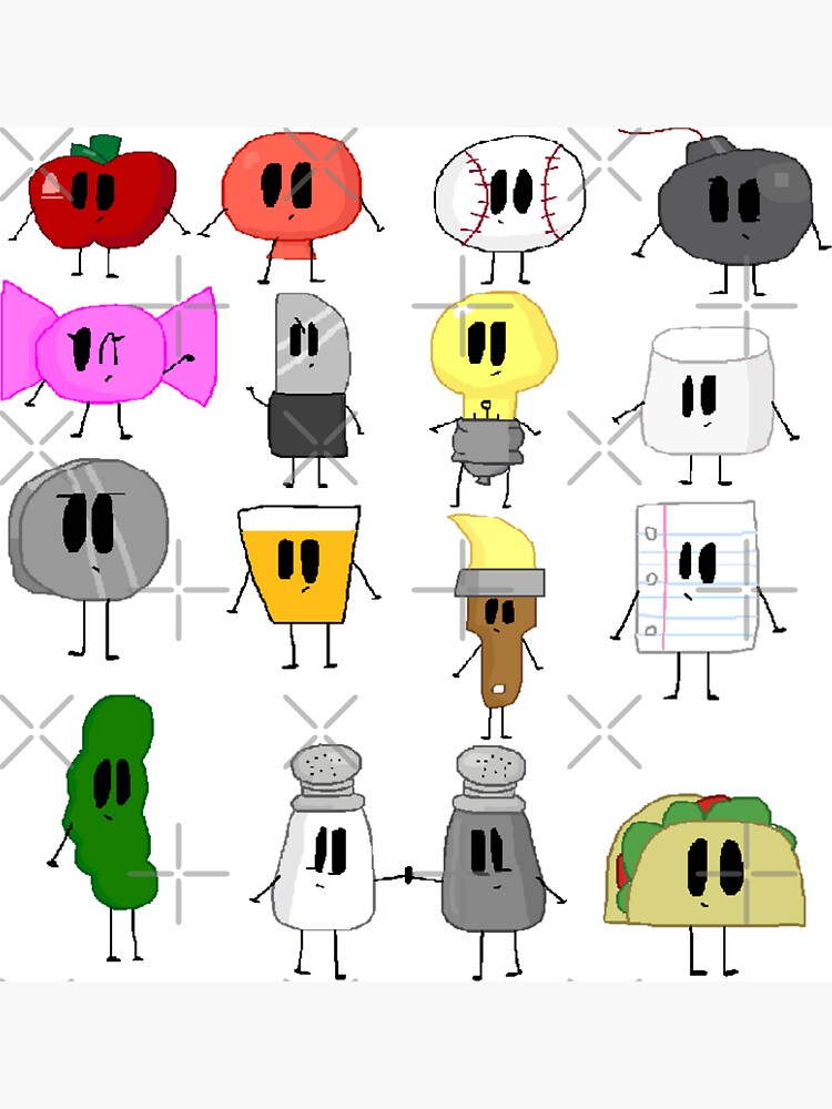 "BFDI Inanimate Insanity , All Characters ,Object-All-Stars pack ...