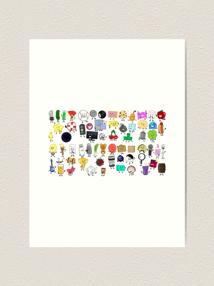 "BFDI Inanimate Insanity , All Characters ,Object-All-Stars" Art Print ...