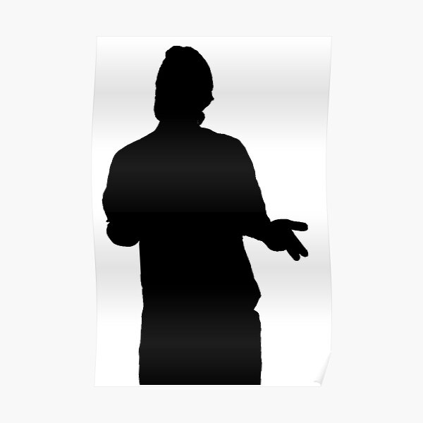 "Silhouette Of A Man With His Hands Out Explaining From The Shadows ...