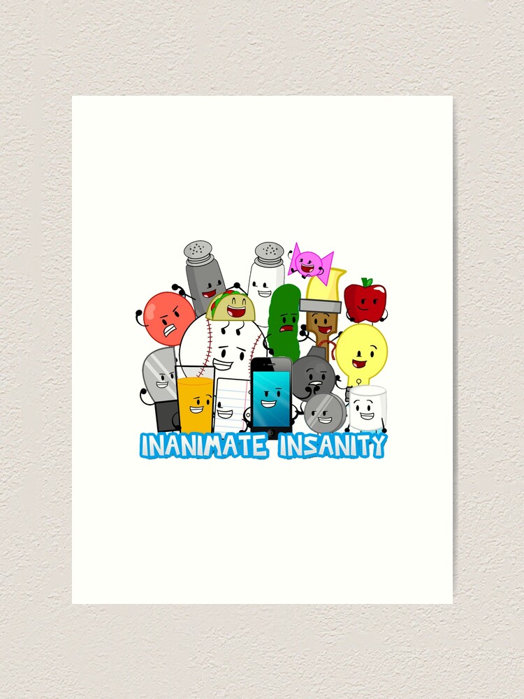 "BFDI Inanimate Insanity , All Characters ,Object-All-Stars" Art Print ...