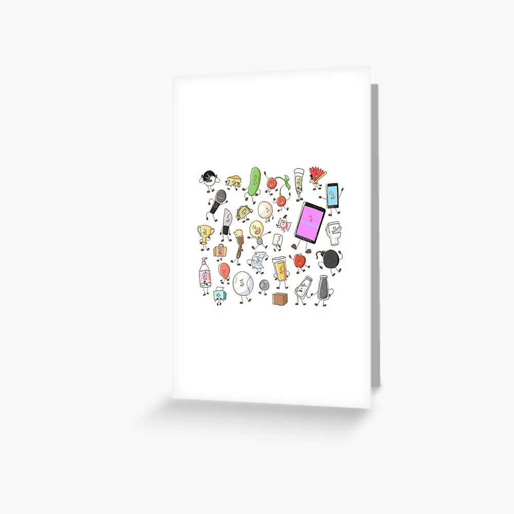 "BFDI Inanimate Insanity , All Characters ,Object-All-Stars" Greeting ...