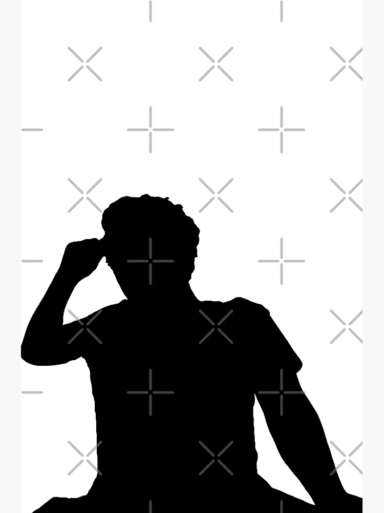 "Shadow of a Man Looking Left Silhouette Seated" Poster for Sale by ...