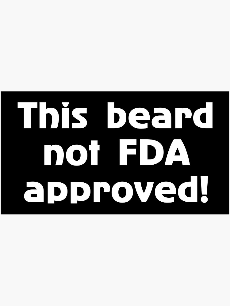 "beard, black, fda" Sticker for Sale by BChinBeards | Redbubble