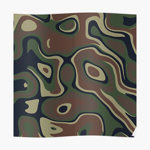 "Camo wavy color palette" Poster for Sale by rodentpad | Redbubble