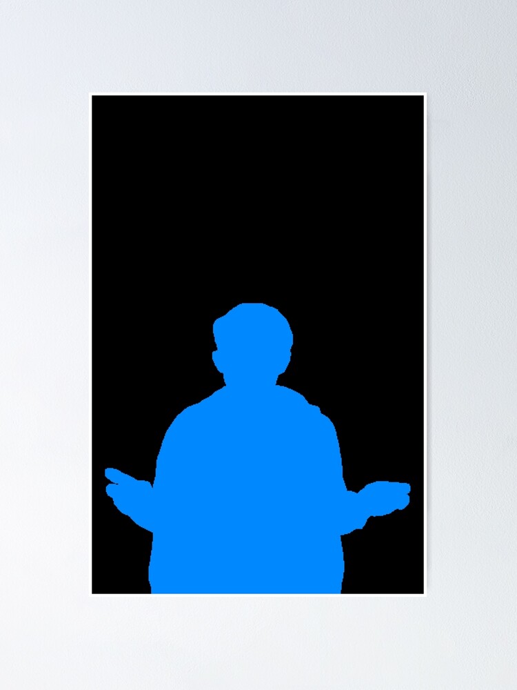 Póster «Teachurb Black and Blue Shadows Brazos abiertos Silueta Gamer ...