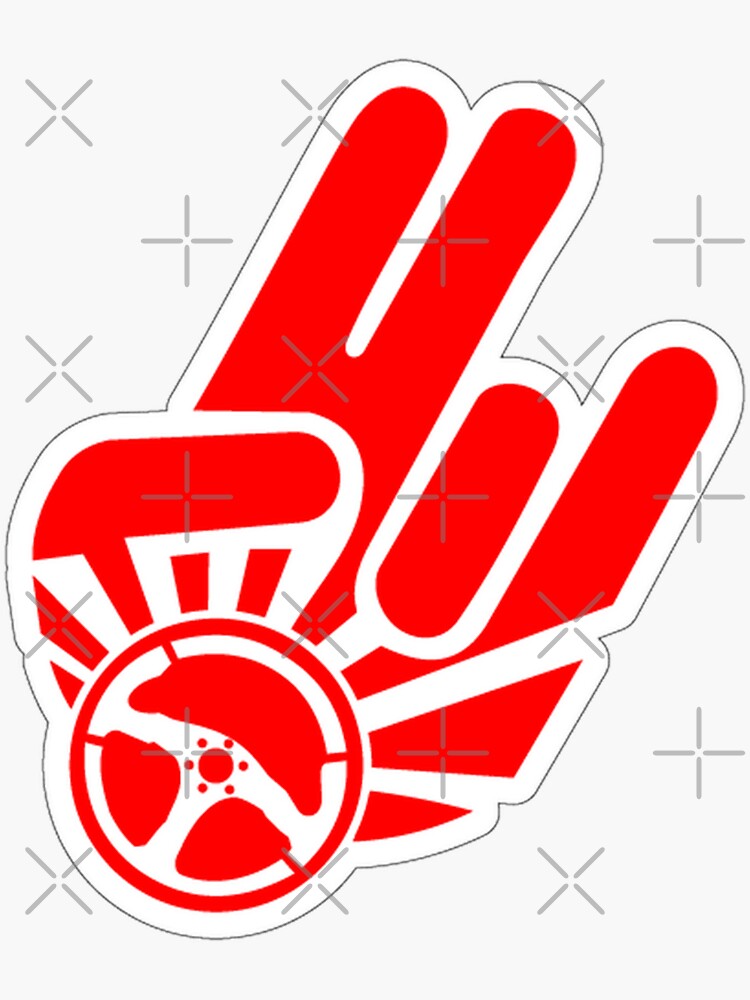 " JDM SHOCKER FINGER" Sticker by Racingdecals | Redbubble