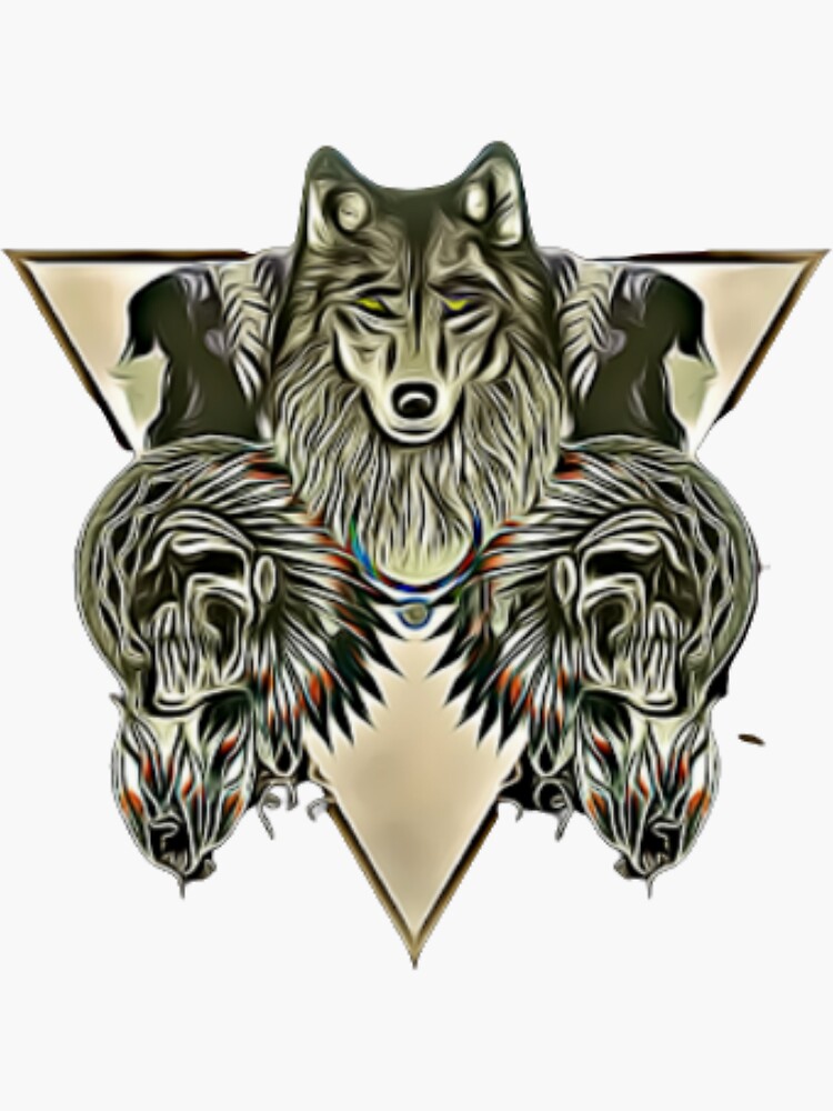 "Wolf logo" Sticker by Artenon | Redbubble