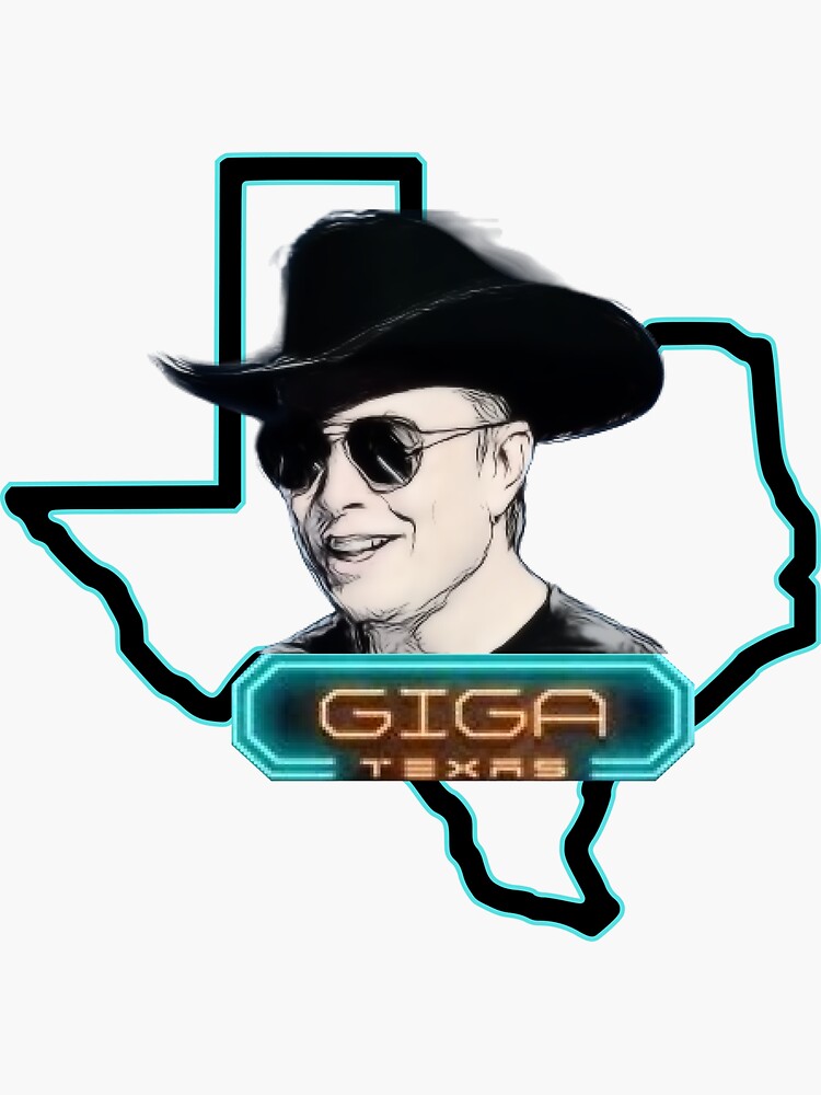 "Giga Texas" Sticker by aimasd | Redbubble