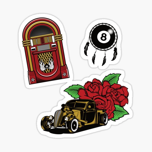 "Vintage Hotrod, Eight (8) Ball Dreamcatcher, and Wurlitzer Jukebox ...