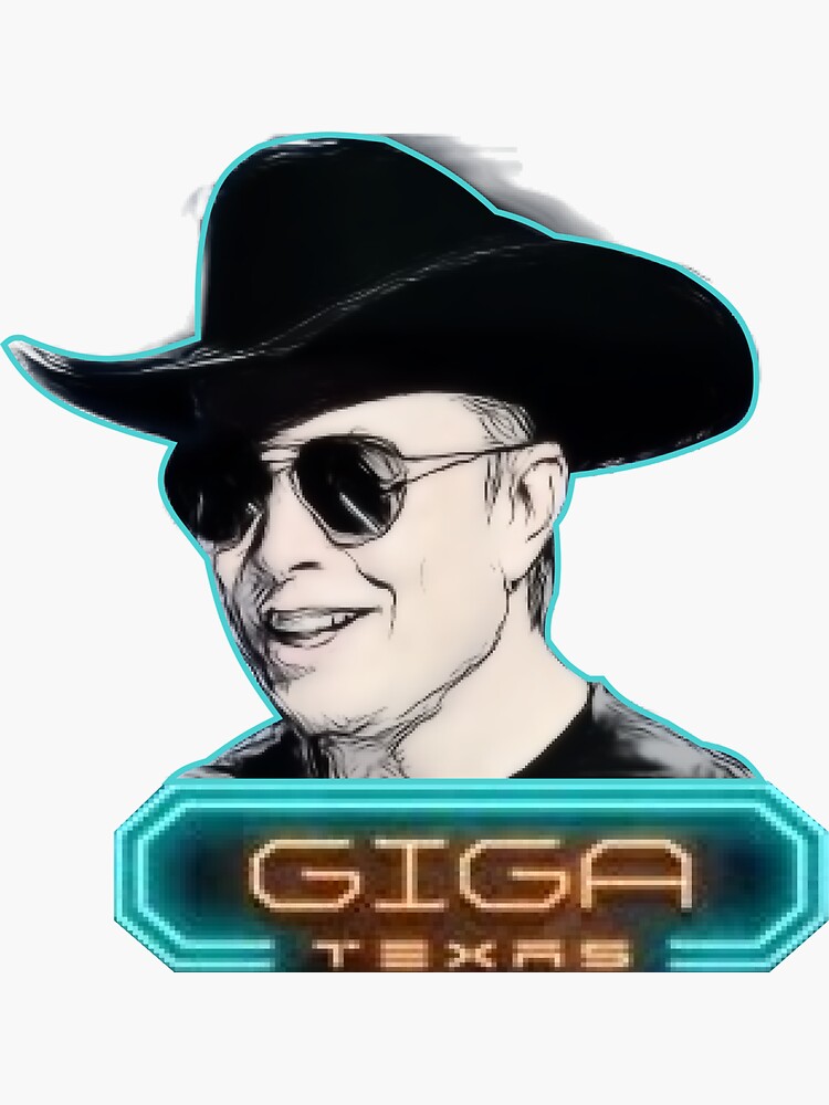 "Giga texas" Sticker by aimasd | Redbubble