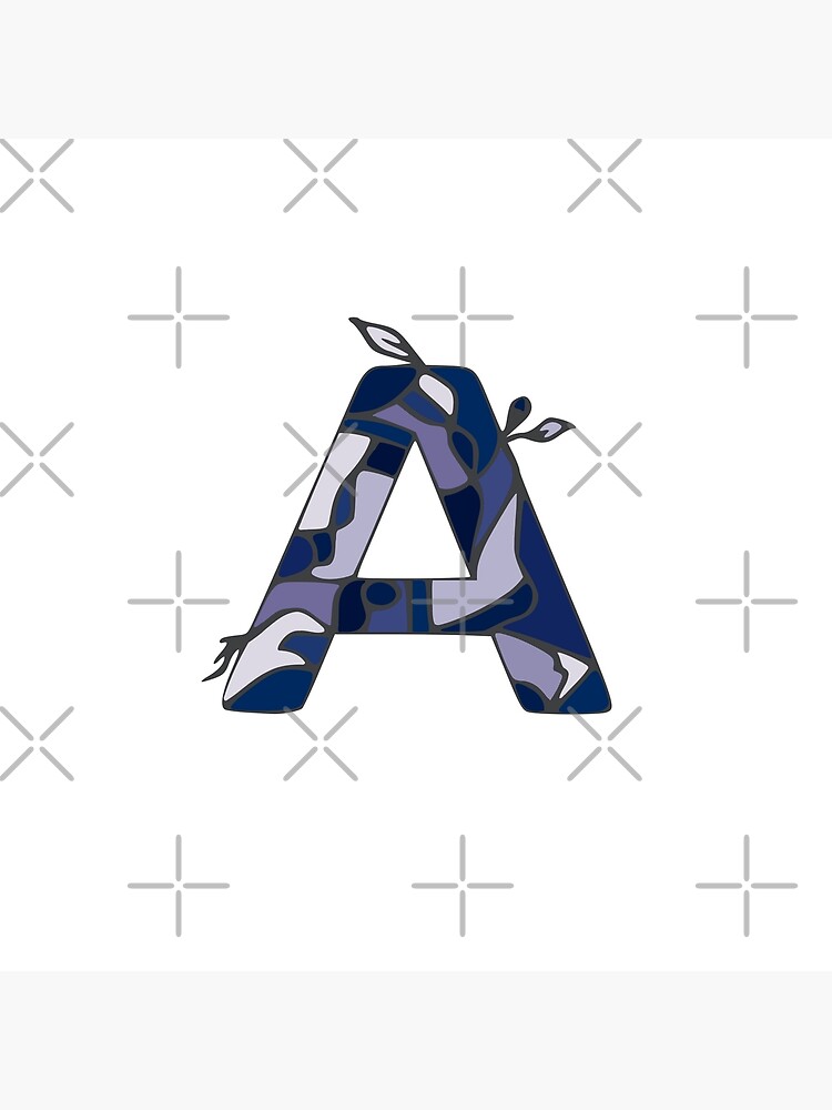 "Monogram letter A in blue color by lillapo" Poster for Sale by lillapo ...