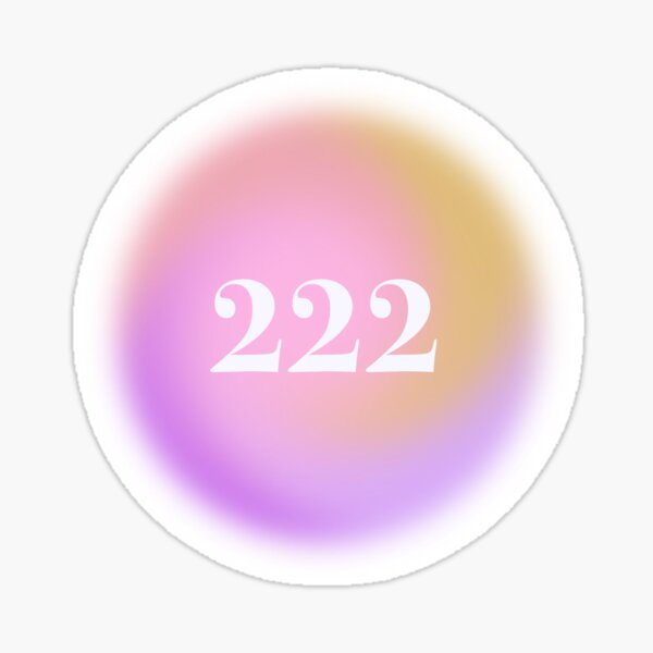 "angel numbers 222" Sticker for Sale by JuneNostalgia | Redbubble