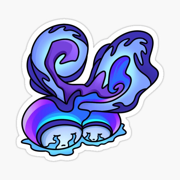 "Two crying beans" Sticker by klaidelic | Redbubble