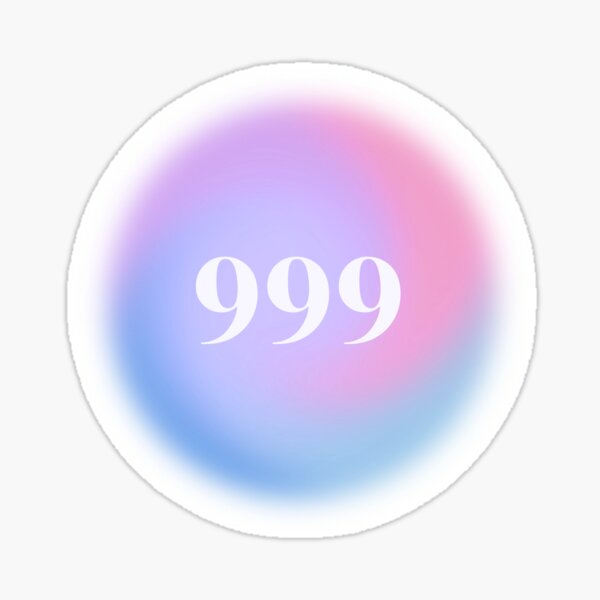 "angel numbers 999" Sticker for Sale by JuneNostalgia | Redbubble