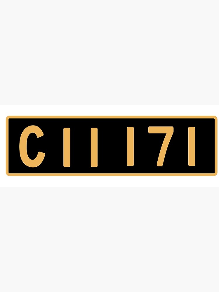 "JNR C11 171 Number Plate" Poster for Sale by HeavyBadger | Redbubble
