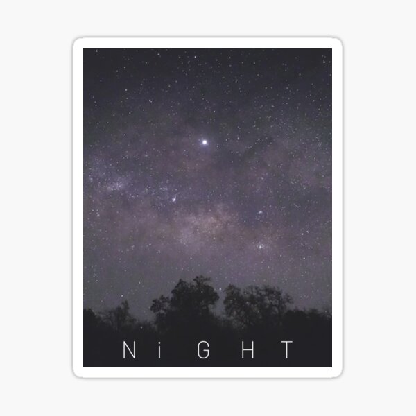 "nigh, stars" Sticker by teckx | Redbubble