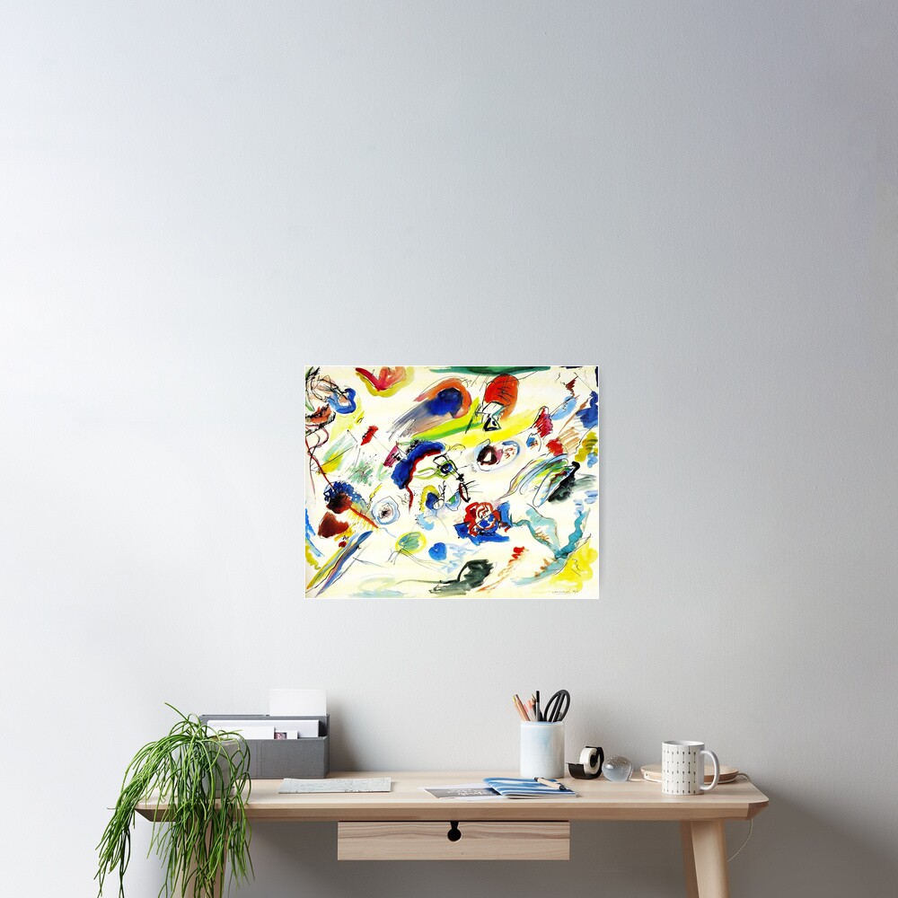 "First abstract watercolor, painted by Wassily Kandinsky, 1913" Poster ...