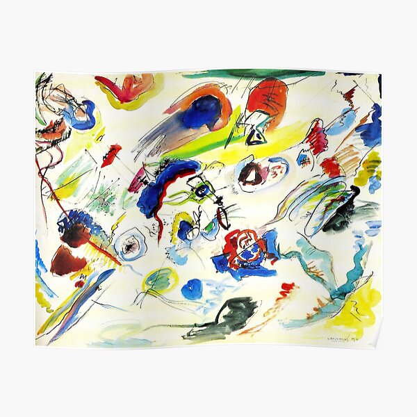 "First abstract watercolor, painted by Wassily Kandinsky, 1913" Poster ...