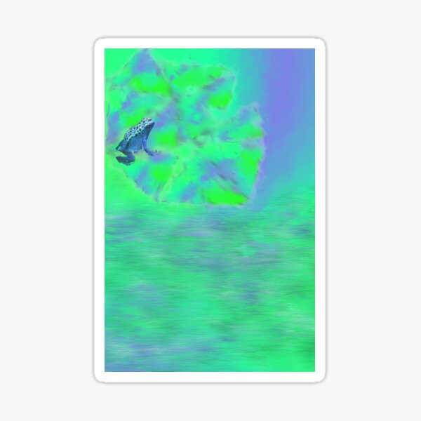 "Little Blue Frog" Sticker for Sale by megmeg23 | Redbubble