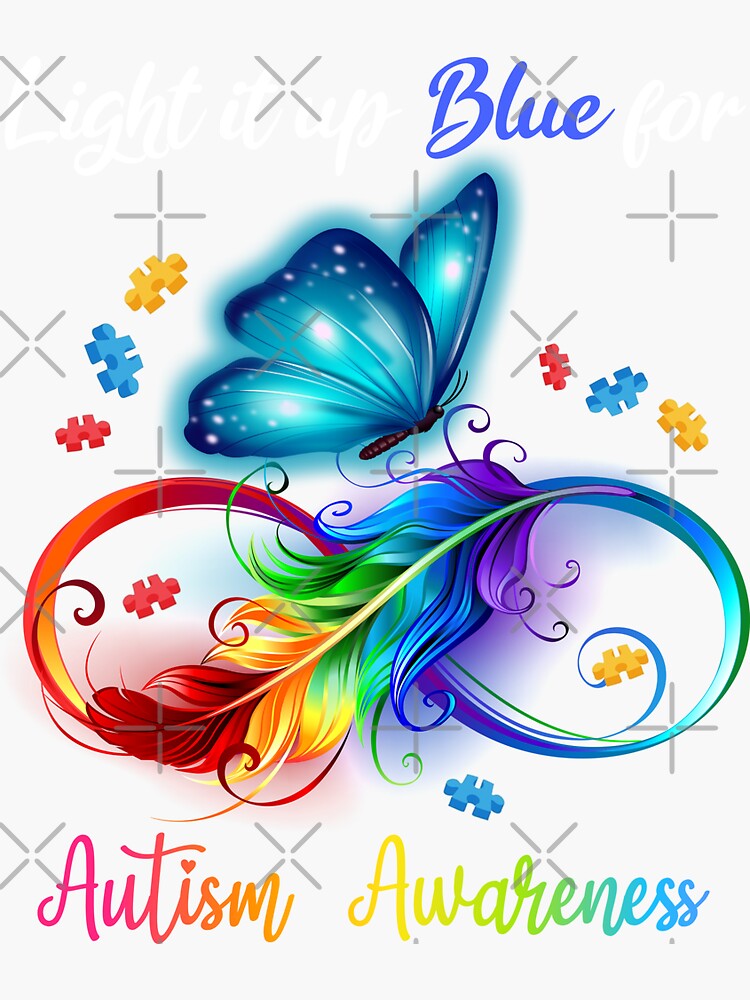 "Light it up Blue for Autism, Autism Infinity Symbol, Autism Month ...