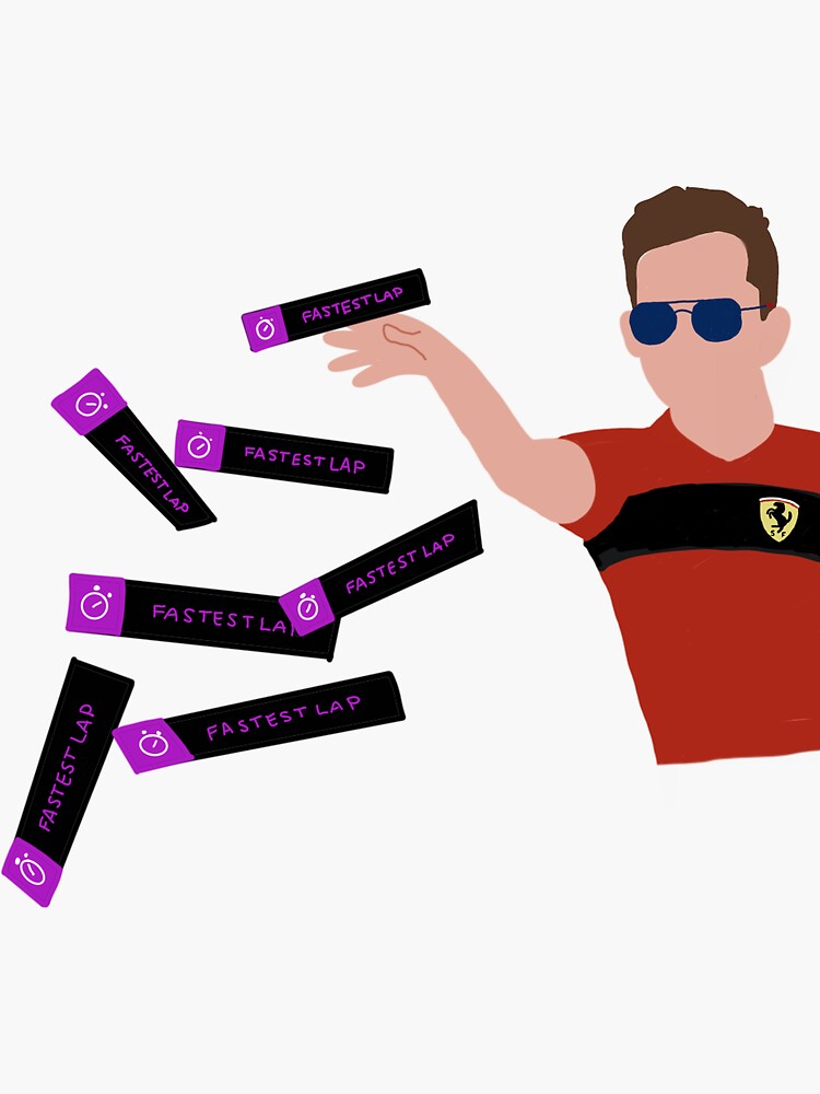 "Charles Fastest Lap" Sticker for Sale by DaniHill2000 | Redbubble