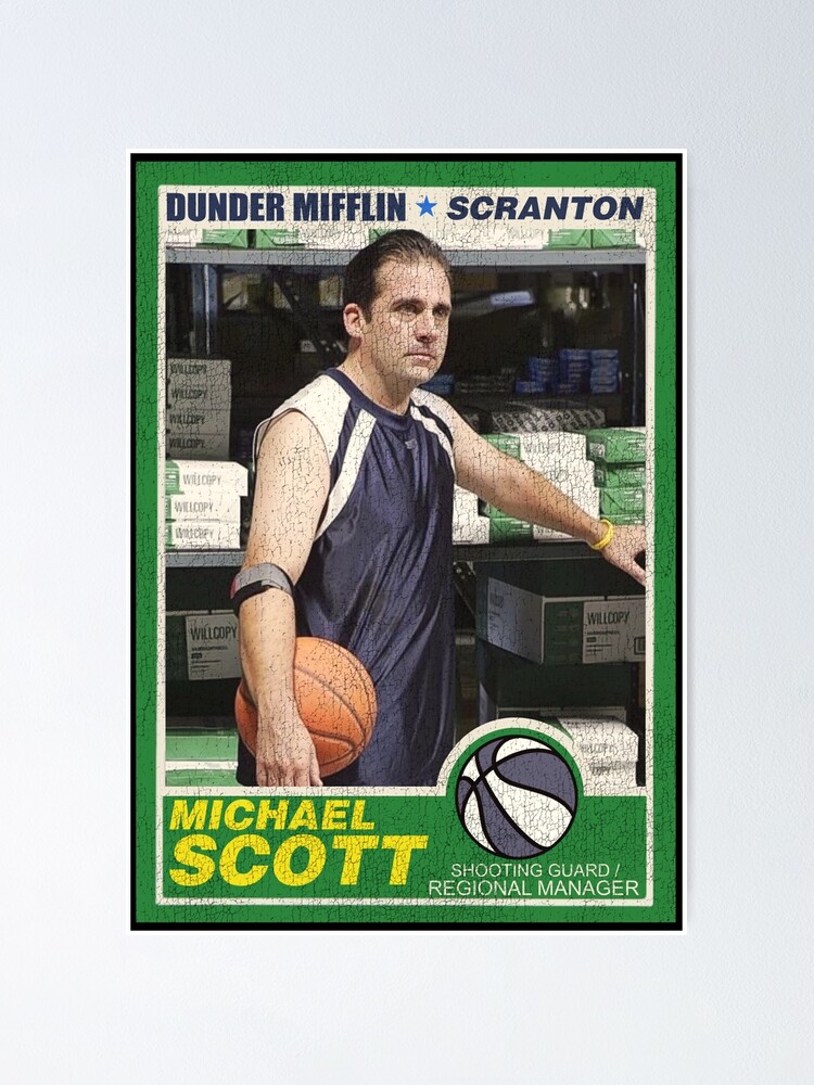 "Michael Scott Basketball Trading Card" Poster for Sale by ourkid ...