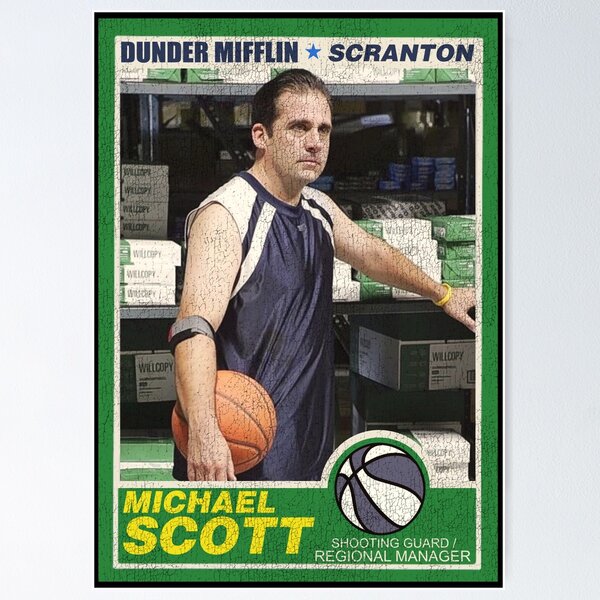 "Michael Scott Basketball Trading Card" Poster for Sale by ourkid ...