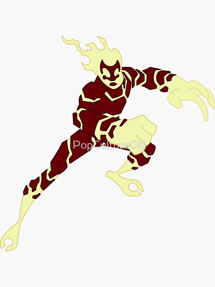 "Heatblast’s" Sticker for Sale by PopCulture08 | Redbubble