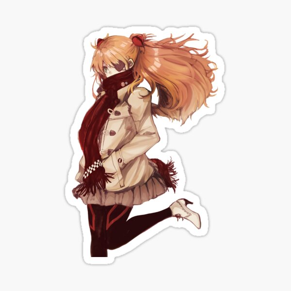 "Asuka - Neon Genesis Evangelion" Sticker for Sale by LittleDelta ...