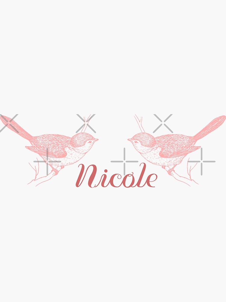 "Nicole" Sticker for Sale by vintage-sigh | Redbubble