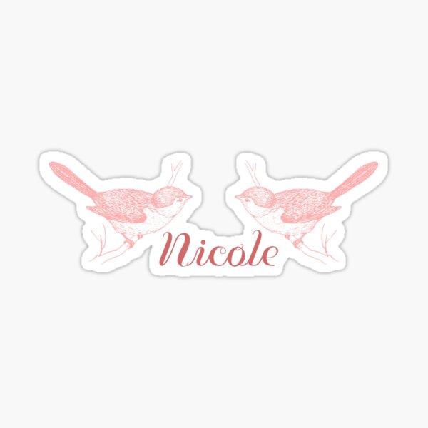"Nicole" Sticker for Sale by vintage-sigh | Redbubble