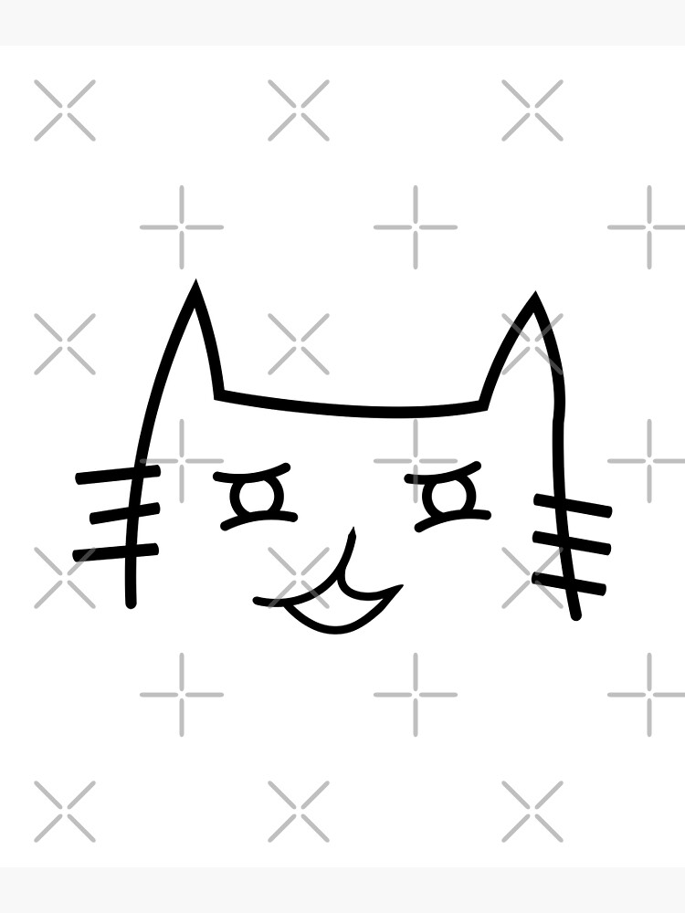 "The Kitty Line Art, Cute Cat" Poster for Sale by zackup | Redbubble