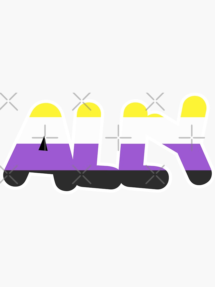 Ally Non Binary Pride Colors Sticker By Schpidauu Redbubble