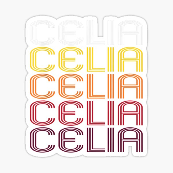 "Celia Retro Wordmark Pattern Vintage Style" Sticker by DeannaMarks ...