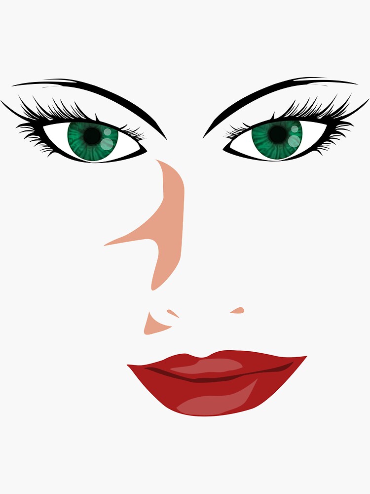 "woman Face" Sticker for Sale by Robert-Store | Redbubble