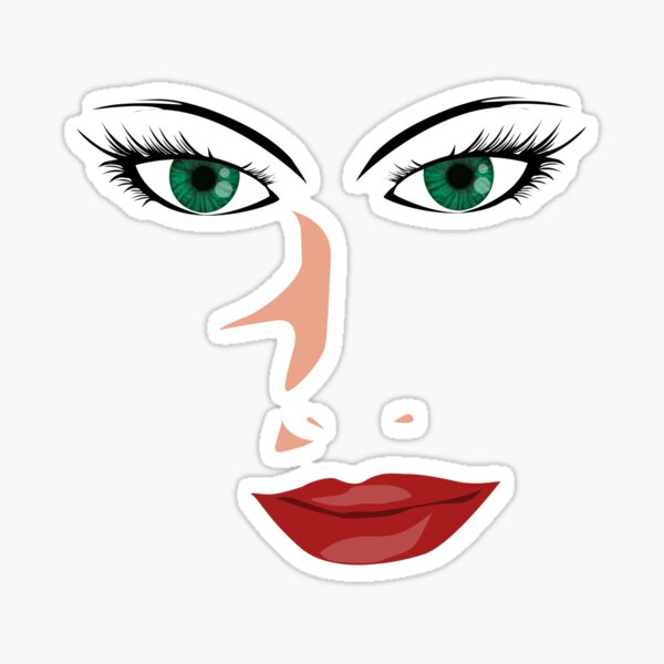 "woman Face" Sticker for Sale by Robert-Store | Redbubble