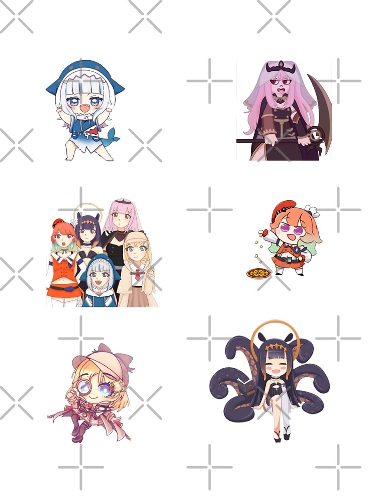 Pañuelo «HoloMyth Mascots pack - Hololive, Top peeker sticker set ...