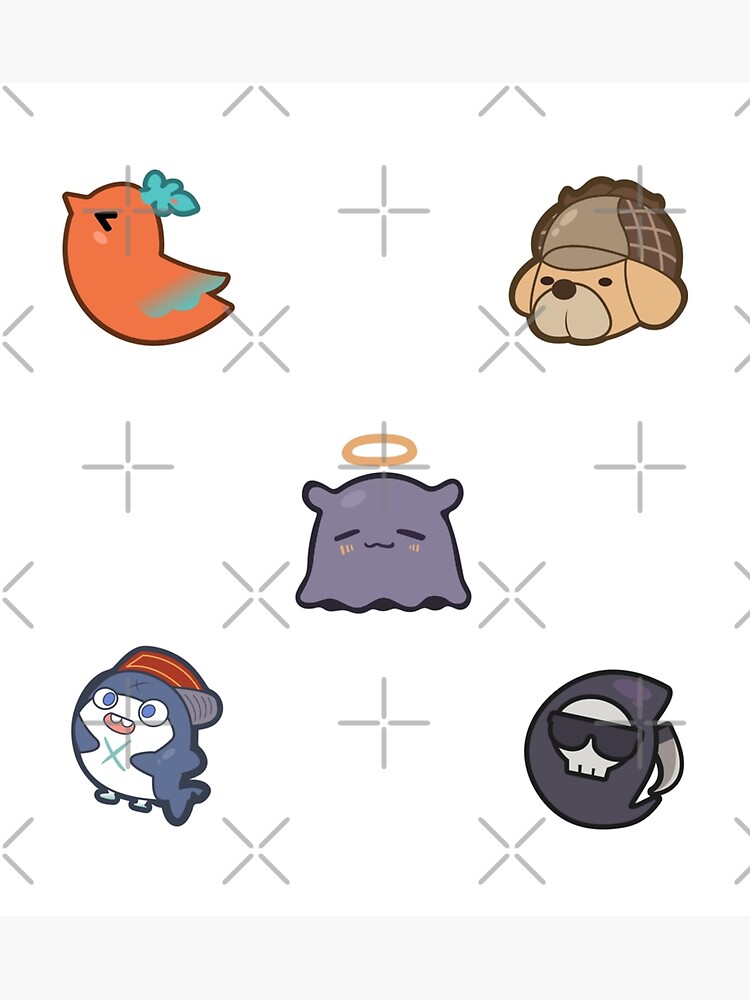 Lámina fotográfica «HoloMyth Mascots pack - Hololive, Top peeker ...