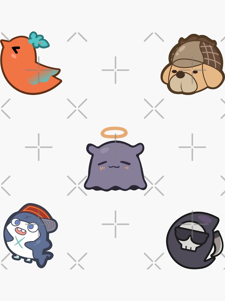 Pegatina «HoloMyth Mascots pack - Hololive, Top peeker sticker set ...
