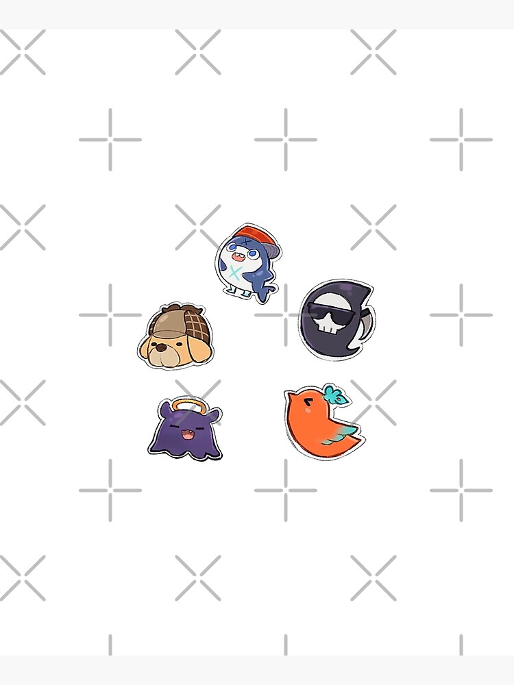 Tablier « HoloMyth Mascots pack - Hololive, Ensemble d'autocollants Top ...