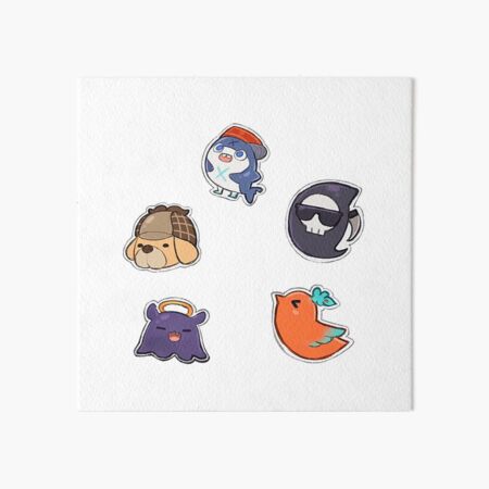 Lámina rígida «HoloMyth Mascots pack - Hololive, Top peeker sticker set ...