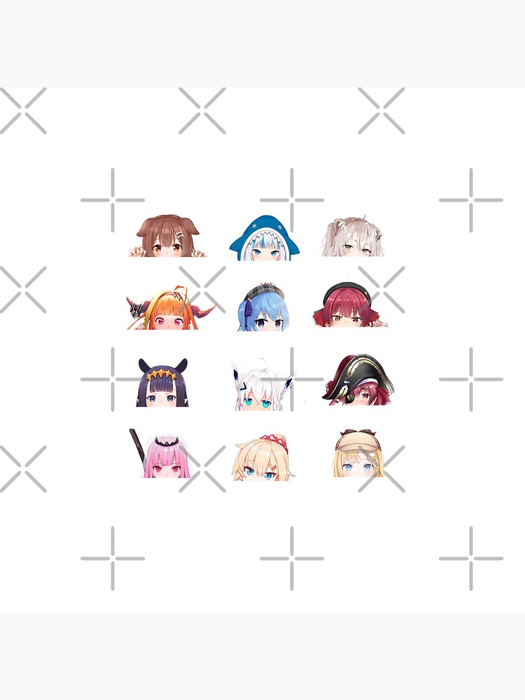 "HoloMyth Mascots pack - Hololive ,Top peeker sticker set Vtuber ...